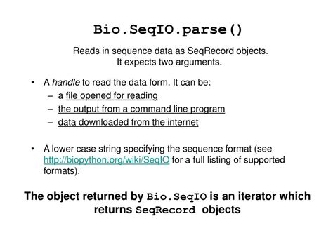Ppt Introduction To Biopython Powerpoint Presentation Free Download