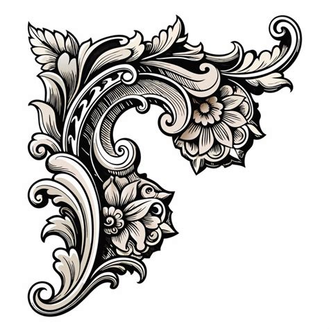 Premium Vector Ornate Floral Corner Design Element