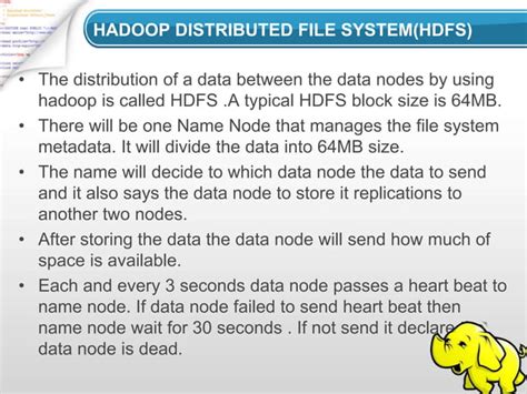 HADOOP DISTRIBUTED FILE SYSTEM AND MAPREDUCE PPT
