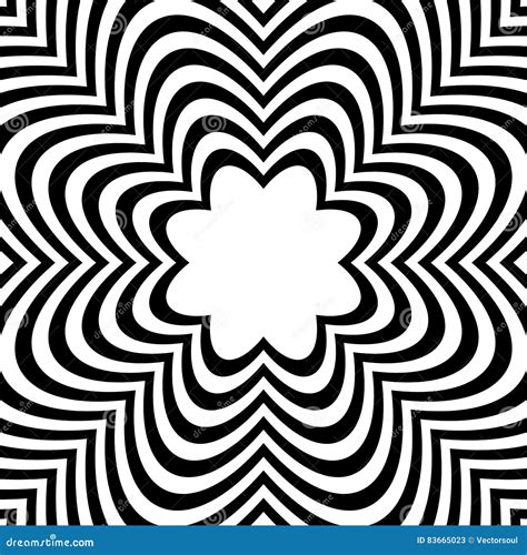 Radial Geometric Graphic With Distortion Effect Irregular Radiating Lines Pattern Stock Vector