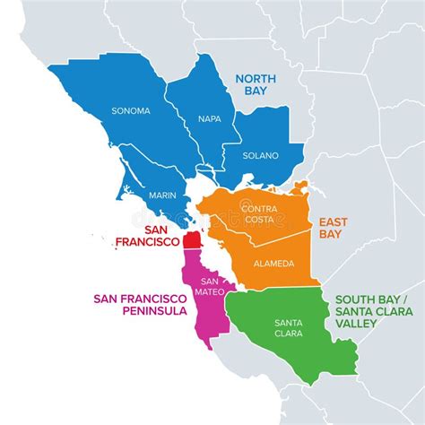 Major Regions Of California State In The Western United States
