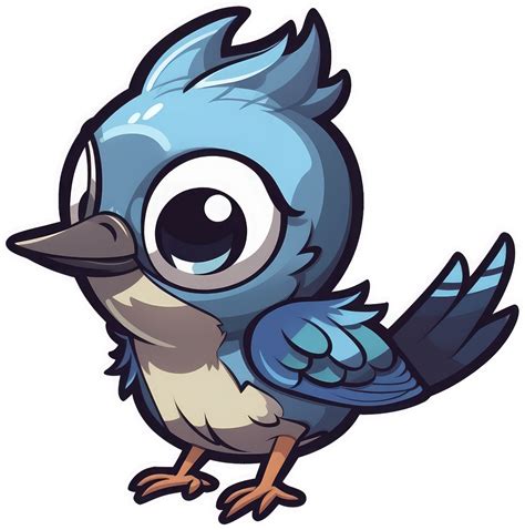 Funny And Cute Bird Transparency Sticker Blue Jay 23574912 Png