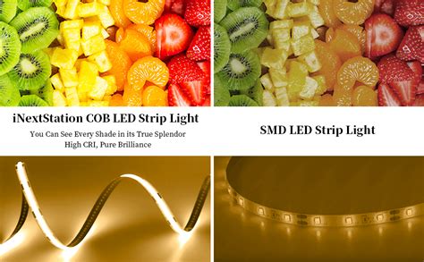 Inextstation 5v Usb Cob Led Strip Light Warm White 3000k 6 6ft 2m 640leds Led Strips Dimmable