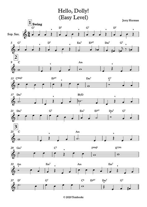 Hello Dolly Sheet Music To Download And Print