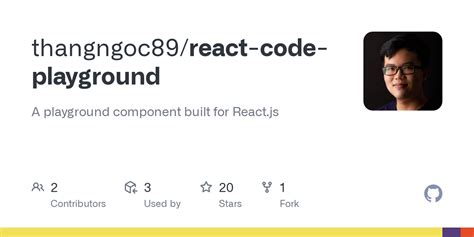 Github Thangngoc89react Code Playground A Playground Component