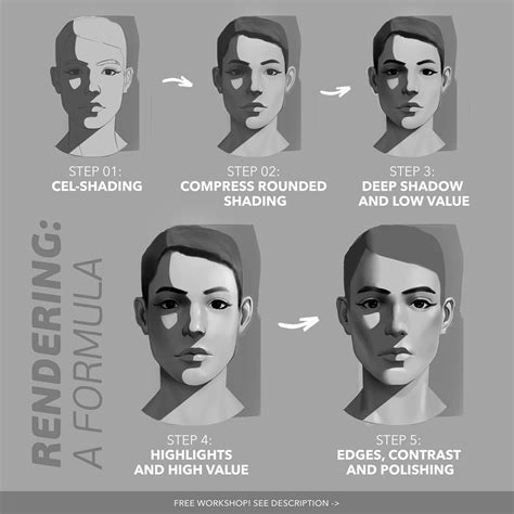 Step Figure Out The Most Basic Areas Of Highlights And Shadows Ie