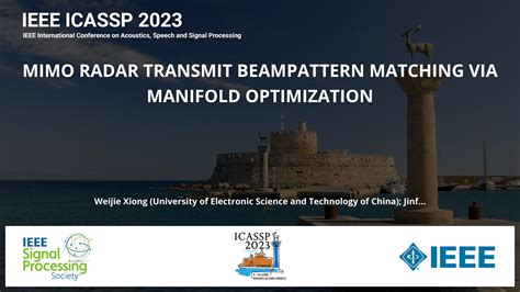 mimo radar transmit beampattern matching via manifold optimization