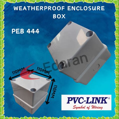 Pvc Link Weatherproof Enclosure Box Peb 442 110mm X 110mm X 60mm Grey
