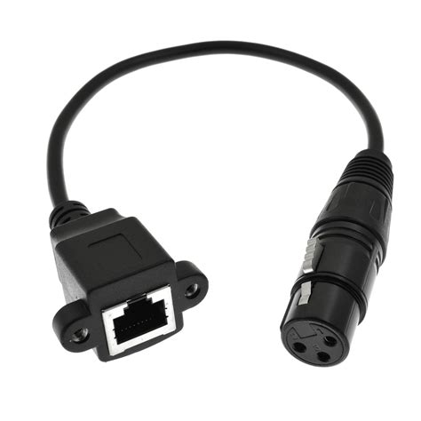 Yikaien Xlr 3 Pin Female To Rj45 Female Adapter Cable Xlr Male To Rj45 Ethernet Connector