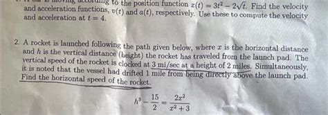 solved and acceleration functions to the position function