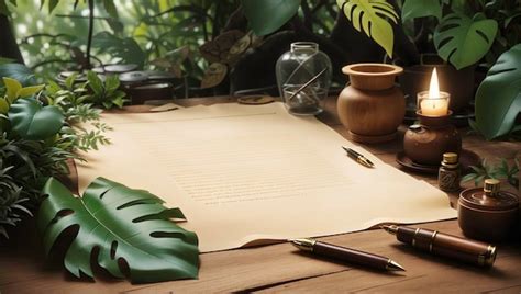 Premium Ai Image Blank Parchment Pen Nib Background