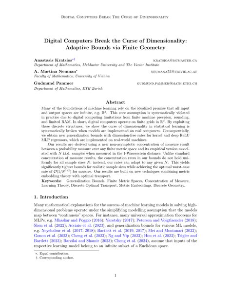 Pdf Digital Computers Break The Curse Of Dimensionality Adaptive