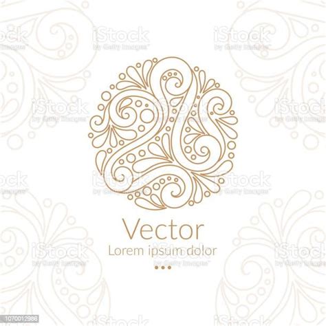 선형 잎의 상징 우아한 고전 벡터입니다 보석 아름다움과 패션 산업에 대 한 사용할 수 있습니다 멋진 로고 모노 그램 초대장 전단 메뉴 브로셔 배경 또는 원하는 아이디어