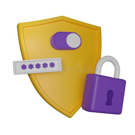 3d Secure Shield Banner Render Cybersecurity Lock Concept Personal Cloud Data Solution