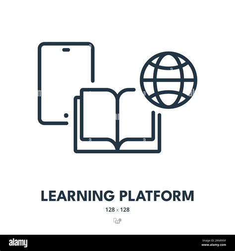 Learning Platform Icon Education Technology Digital Editable Stroke