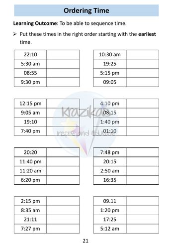 Time Workbook Level 1 Functional Skills Maths Teaching Resources
