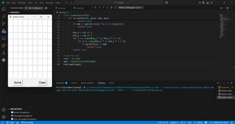 Python Sudokusolver Tkinter Guidevelopment Backtracking Sarjeeth S