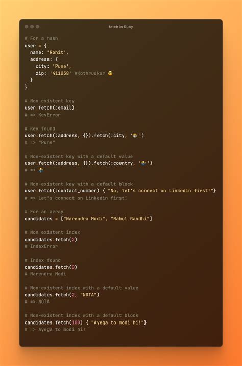 day 18 of 50 coding tips for ruby javascript and react 💻 array fetch