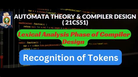compiler design lexical analysis recognition of tokens vtu atcd
