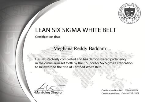 Baddam Meghana Reddy On Linkedin Im Happy To Share That Ive Earned My Lean Six Sigma White Belt