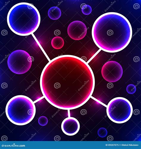 Abstract Molecule Stylized Atom Scientific Research Abstract