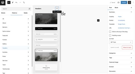 How To Use Wordpress Block Patterns Wp Tutoringcom