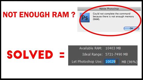 completely fix the error “not enough memory ram ” in photoshop