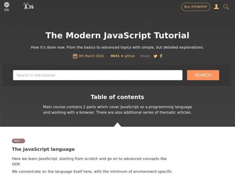 The Modern Javascript Tutorial