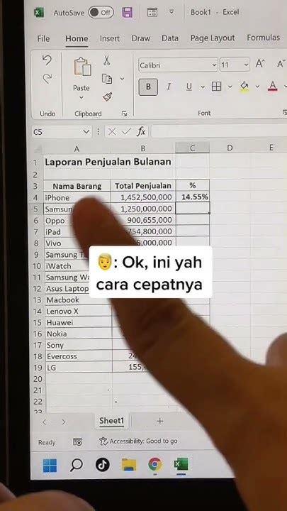 Cara Cepat Hitung Di Excel Excel Short Tutorial Youtube