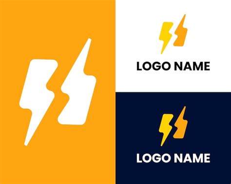 Premium Vector Flash Icon Thunder Bolt Letter S Logo Electric Flat