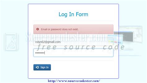Ajax Login Form With Bootstrap Jquery And Php Mysql Sourcecodester