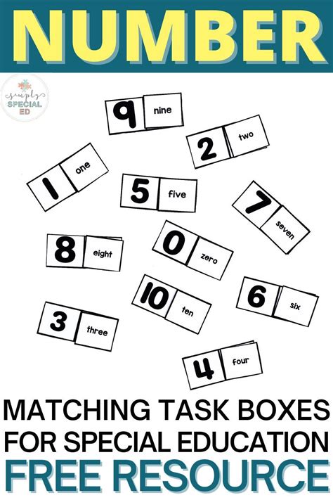 number matching task boxes free artofit