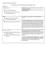 The Strange Case Of Dr Jekyll And Mr Hyde Chapter Guide And Course Hero