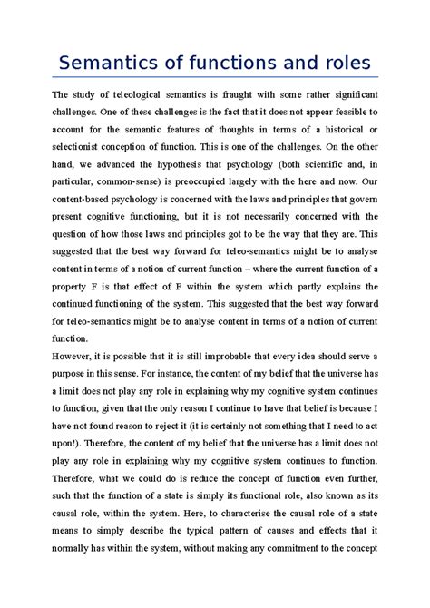 Semantics Of Functions And Roles One Of These Challenges Is The Fact That It Does Not Appear