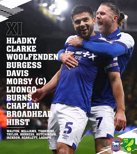 공홈 챔피언십 22r 이스트 앵글리안 더비 입스위치 타운 Fc Vs 노리치 시티 Fc 선발 라인업 축구 소식통 에펨코리아