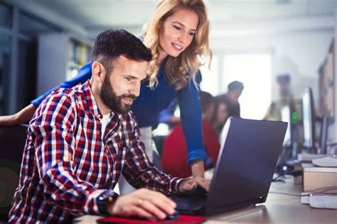 Portrait Programmers Working Together Development Software Company