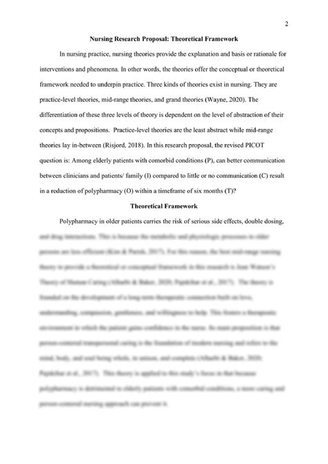 SOLUTION Nursing Research Theoretical Framework Studypool