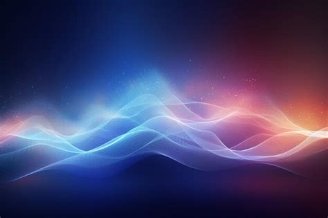 Premium Photo Gradient Particle Wave Background