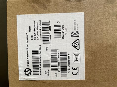 HP Slim Wireless Keyboard And Mouse Set Computers Tech Parts Accessories Computer