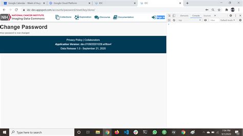 Sign In Link From Change Password Confirmation Page Unresponsive Issue