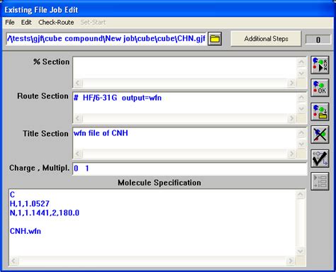 Gaussian Inputs For Creating Top Cube File Bottom Wave Function Download Scientific Diagram