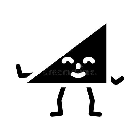 Triangle Geometric Character Glyph Icon Vector Illustration Stock Vector Illustration Of Basic