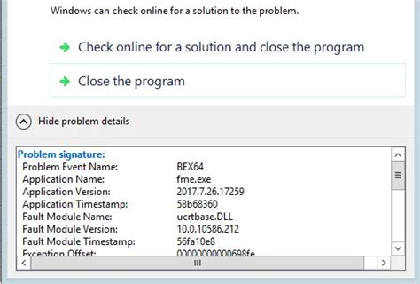 Inventor Crashes Or Stops Working With Faulty Module Ucrtbase Dll Logged In Windows Event Viewer