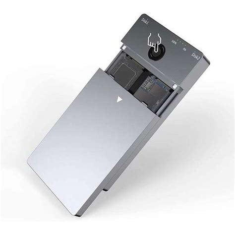 Rocketek Usb C Dual Bay Ssd Enclosure For Nvme Pcie M Ssd Gadgetsin