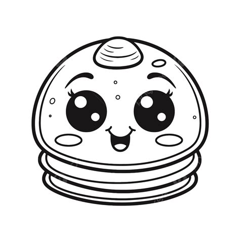 귀여운 팬케이크 색칠 페이지 드로잉 개요 스케치 벡터 팬케이크 그리기 팬케이크 개요 팬케이크 스케치 Png 일러스트 및 벡터 에 대한 무료 다운로드 Pngtree