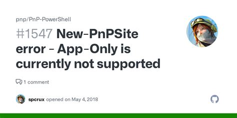 new pnpsite error app only is currently not supported · issue 1547