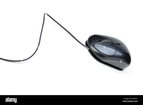 Mouse With A Cord Isolated On White Background Stock Photo Alamy