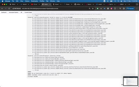 Error Re Run Sonarscanner Using The X Switch To Enable Full Debug