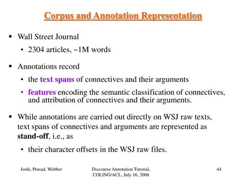 Ppt Discourse Annotation Discourse Connectives And Discourse