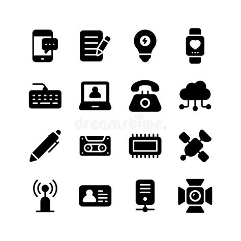 Grab This Unique And Modern Network And Communication Icons Set Stock Image Image Of